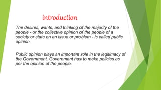 B.A. (Hons.) Political science Semester –II public opinion | PPTX