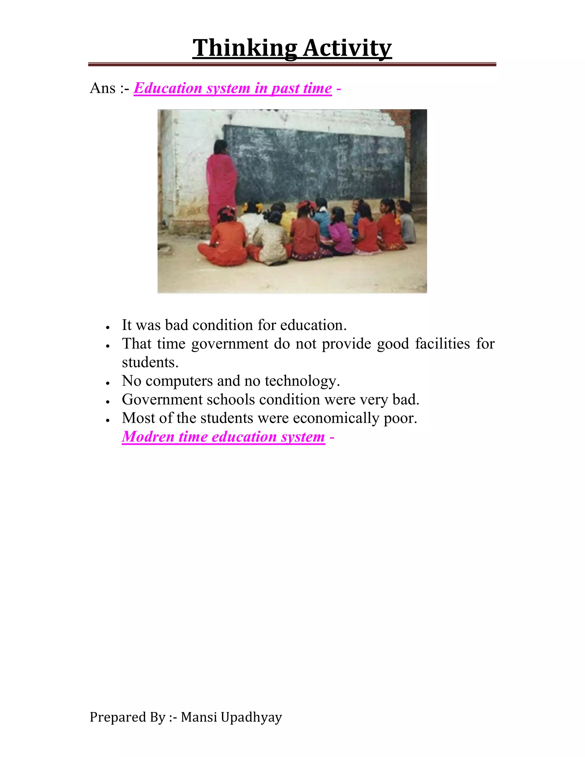 thinking activity pdf | PDF