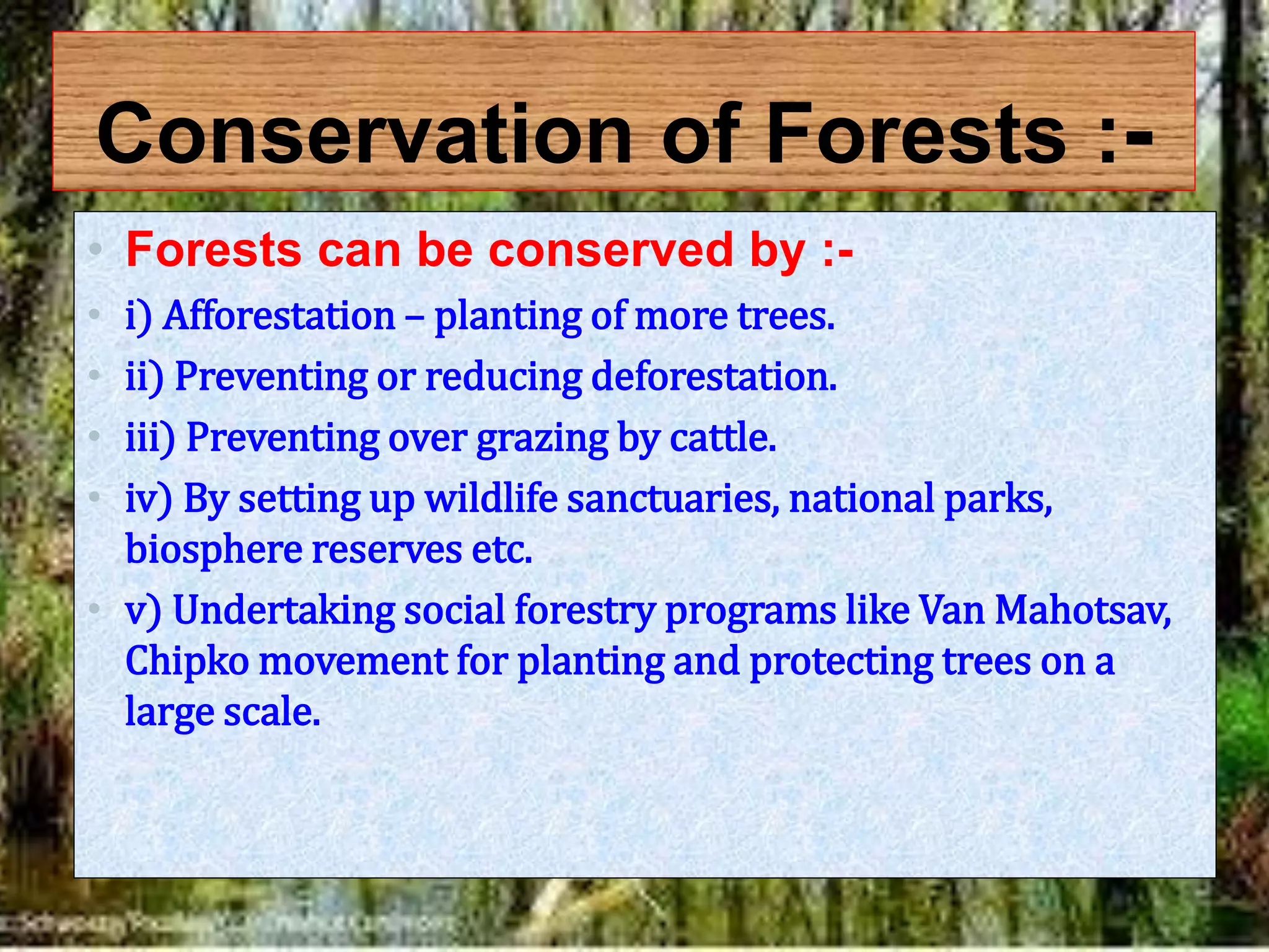 Forest and wildlife management | PPTX
