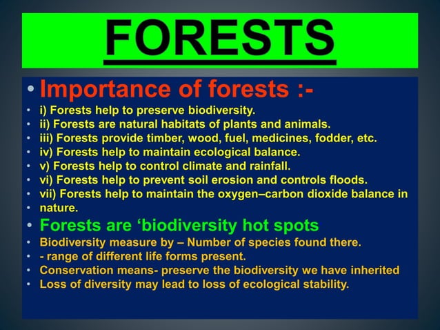 Forest and wildlife management | PPT