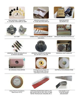 TEXTILE SPINNING MACHINERY SPARE PARTS RIETER TRUTZSCHLER | PDF