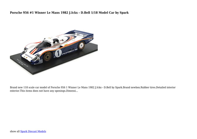 Spark Diecast Cars - Spark Model Car Catalogue | PDF | Auto Racing | Sports