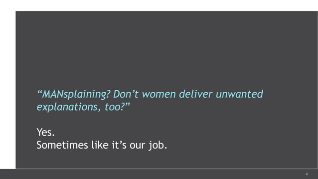Mansplaining presentation | PPTX