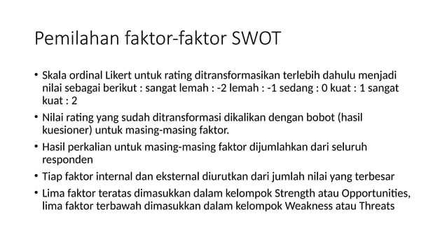 Matriks IFE (Internal Factor Evaluation) | PPTX