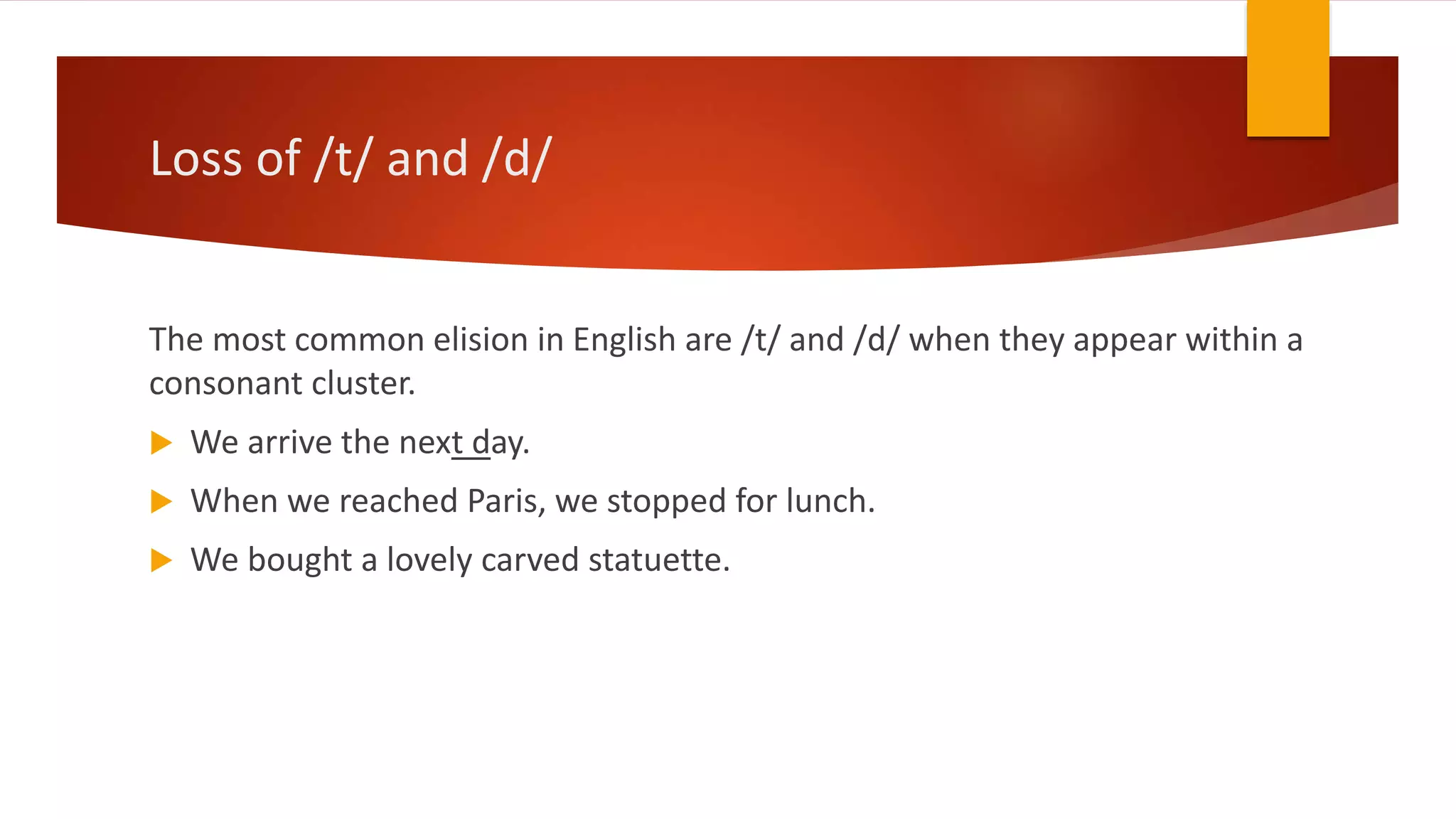 Elision & Linking | Aspects of Connected Speech | PNP | PPTX