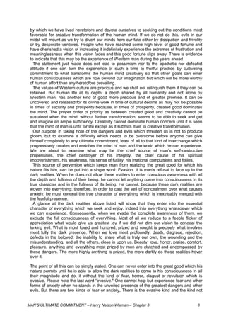 Man's utimate commitment henry nelson wieman chapter 3 | PDF