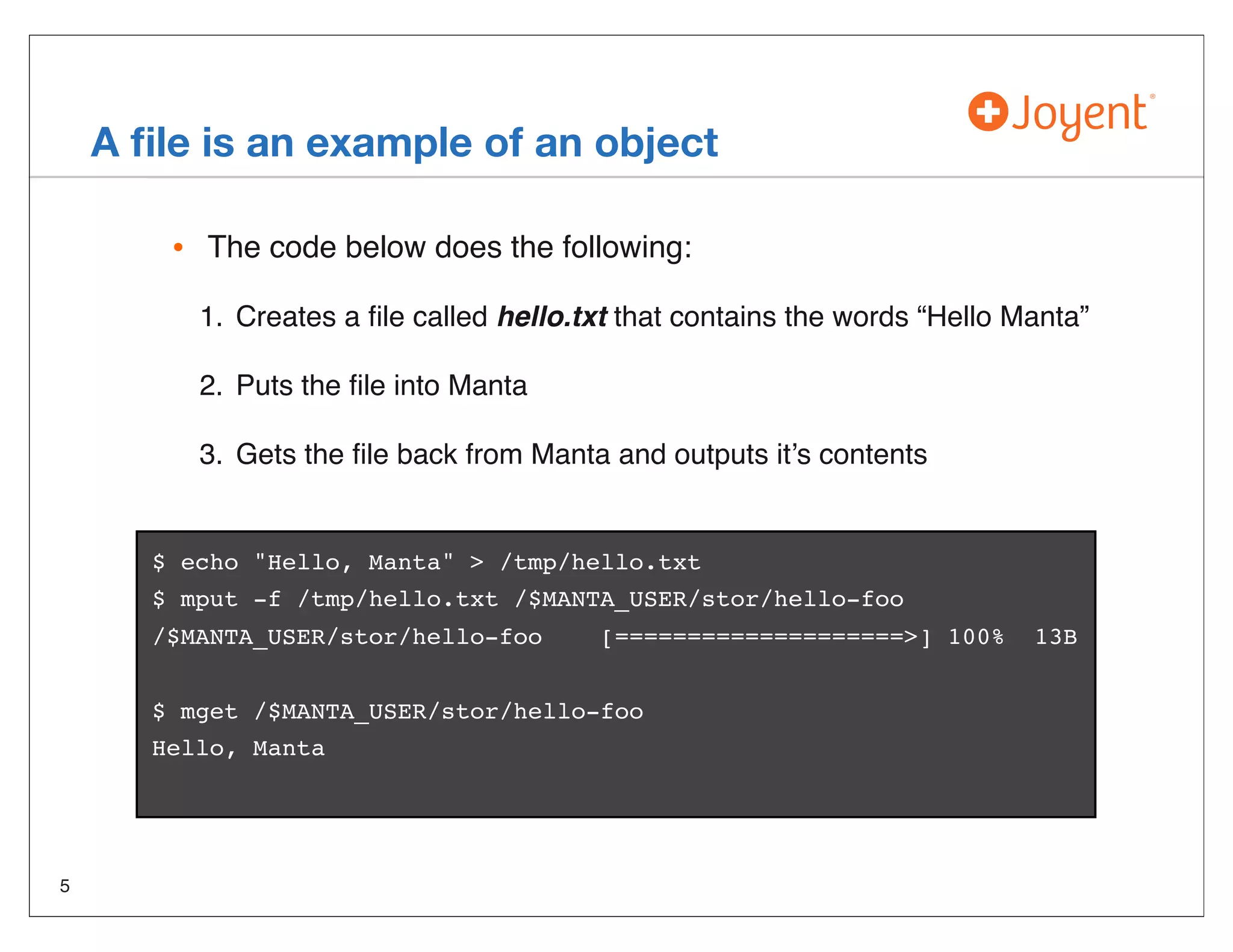 Intro to Joyent's Manta Object Storage Service | PDF | Cloud Computing ...