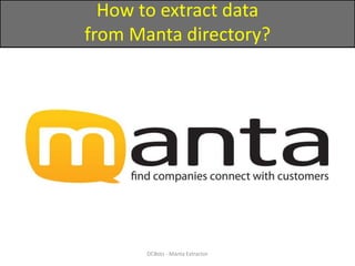 Manta extractor | PPT