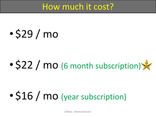 Manta extractor | PPT