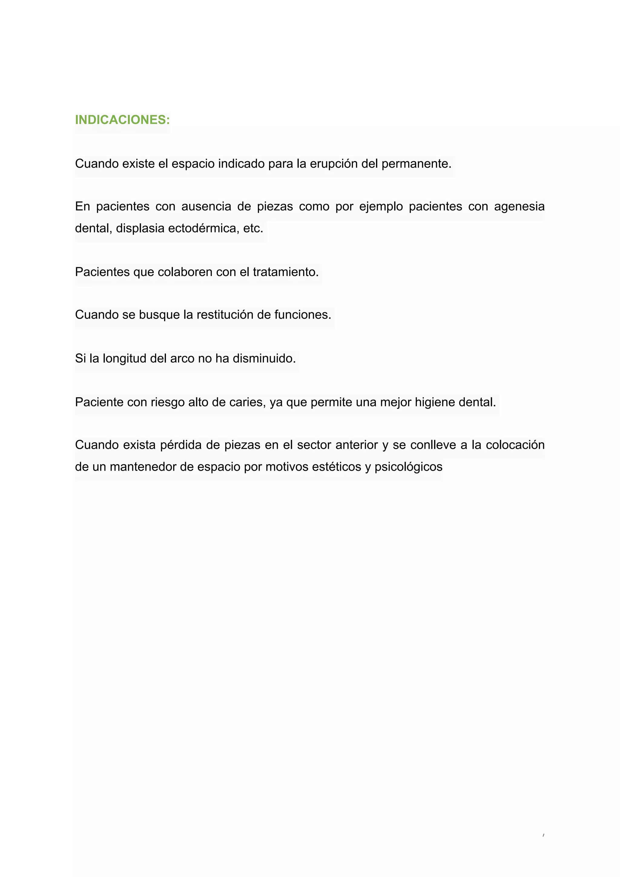Mantenedores de Espacio odontopediatria | PDF