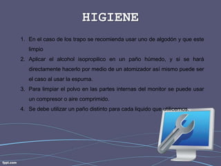 Mantenimiento preventivo del monitor | PPTX