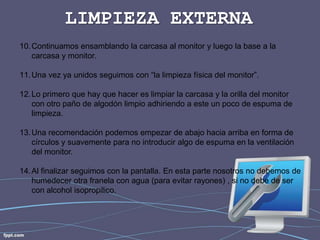Mantenimiento preventivo del monitor | PPTX
