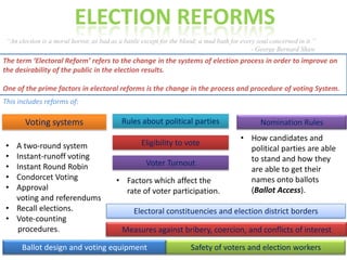 Manthan electoral reforms | PPT