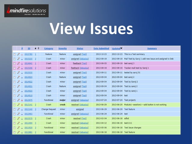 Mantis Bug Tracker & Task Management System | ODP | Computer Software and Applications | Computing