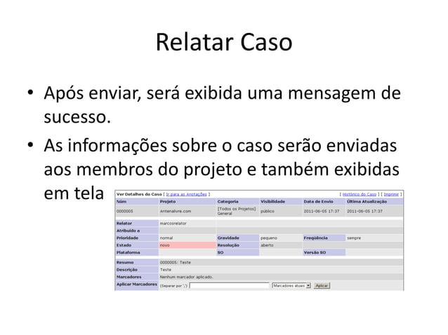 Mantis bug tracker - Tutorial básico - Relatar caso | PDF | Technology & Computing