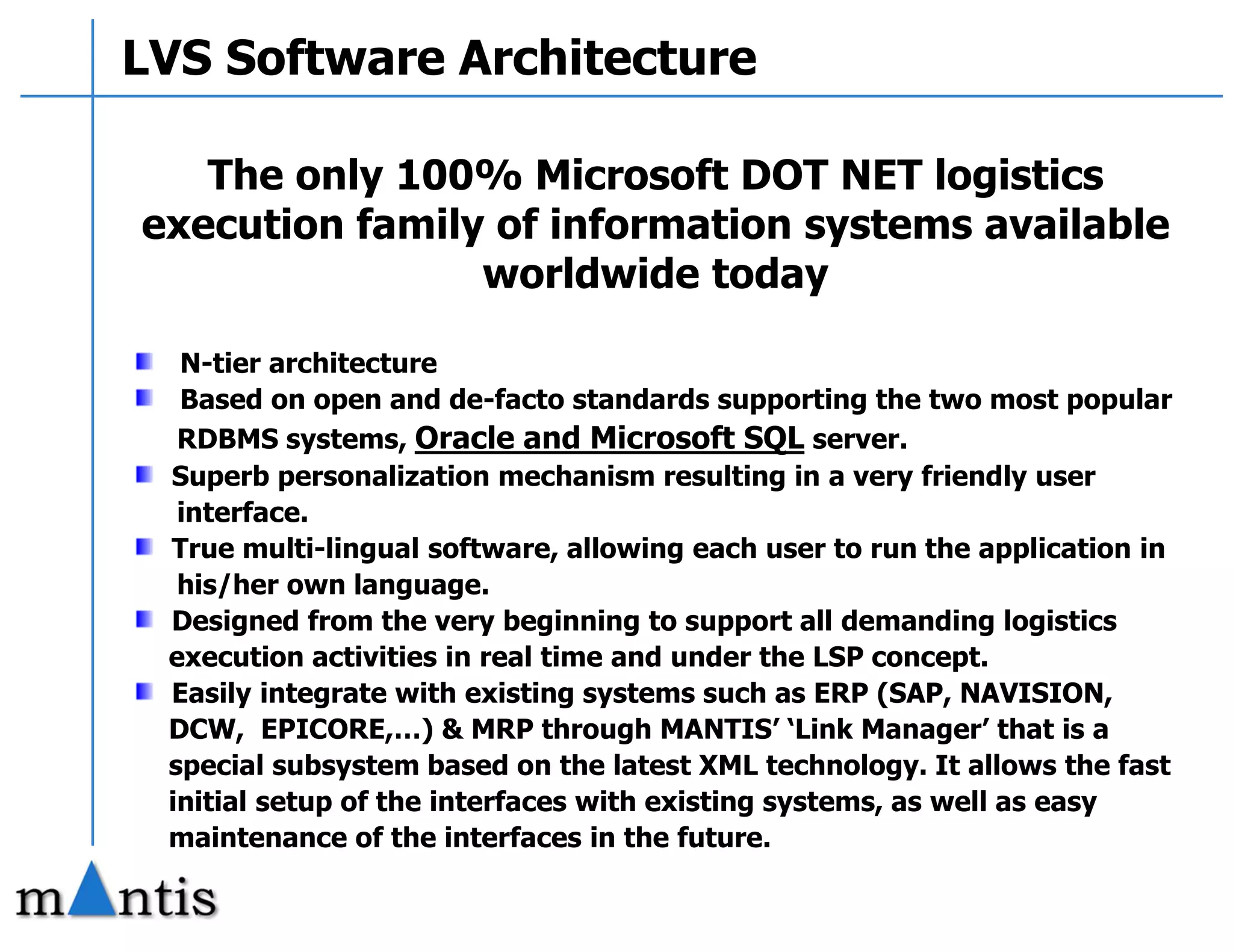Mantis Profile & WMS Overview | PDF