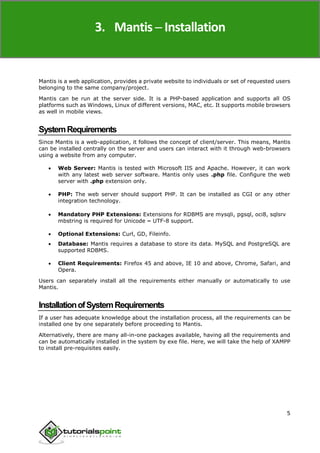 Mantis tutorial | PDF