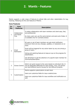 Mantis tutorial | PDF