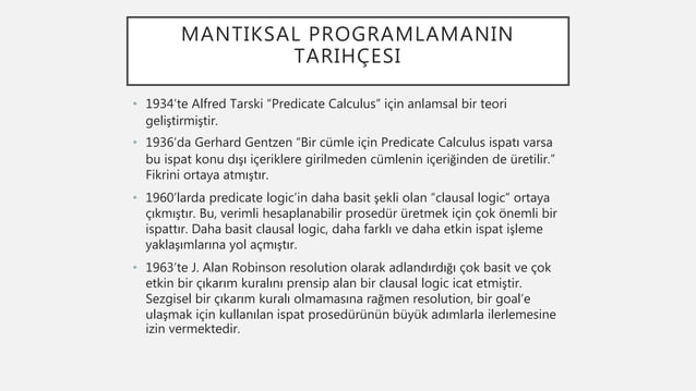 Mantıksal programlama | PPTX
