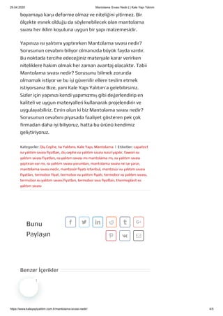 Mantolama sivasi-nedir | PDF