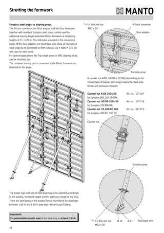 Manto large frame panel formwork | PDF