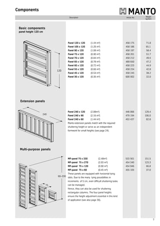 Manto large frame panel formwork | PDF