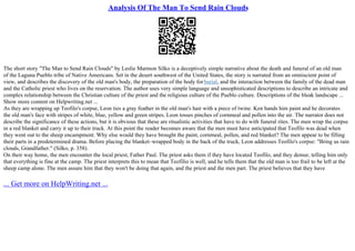 Man To Send Rainclouds Summary | PPT