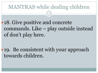 Mantras for dealing children misbehaviour | PPTX | Parenting Children ...