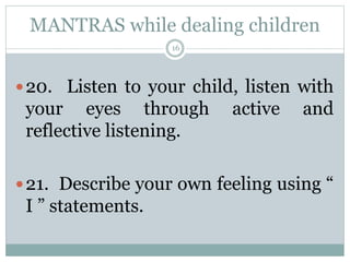 Mantras for dealing children misbehaviour | PPTX | Parenting Children ...