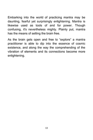 Mantras divine vibrations of the universe | PDF