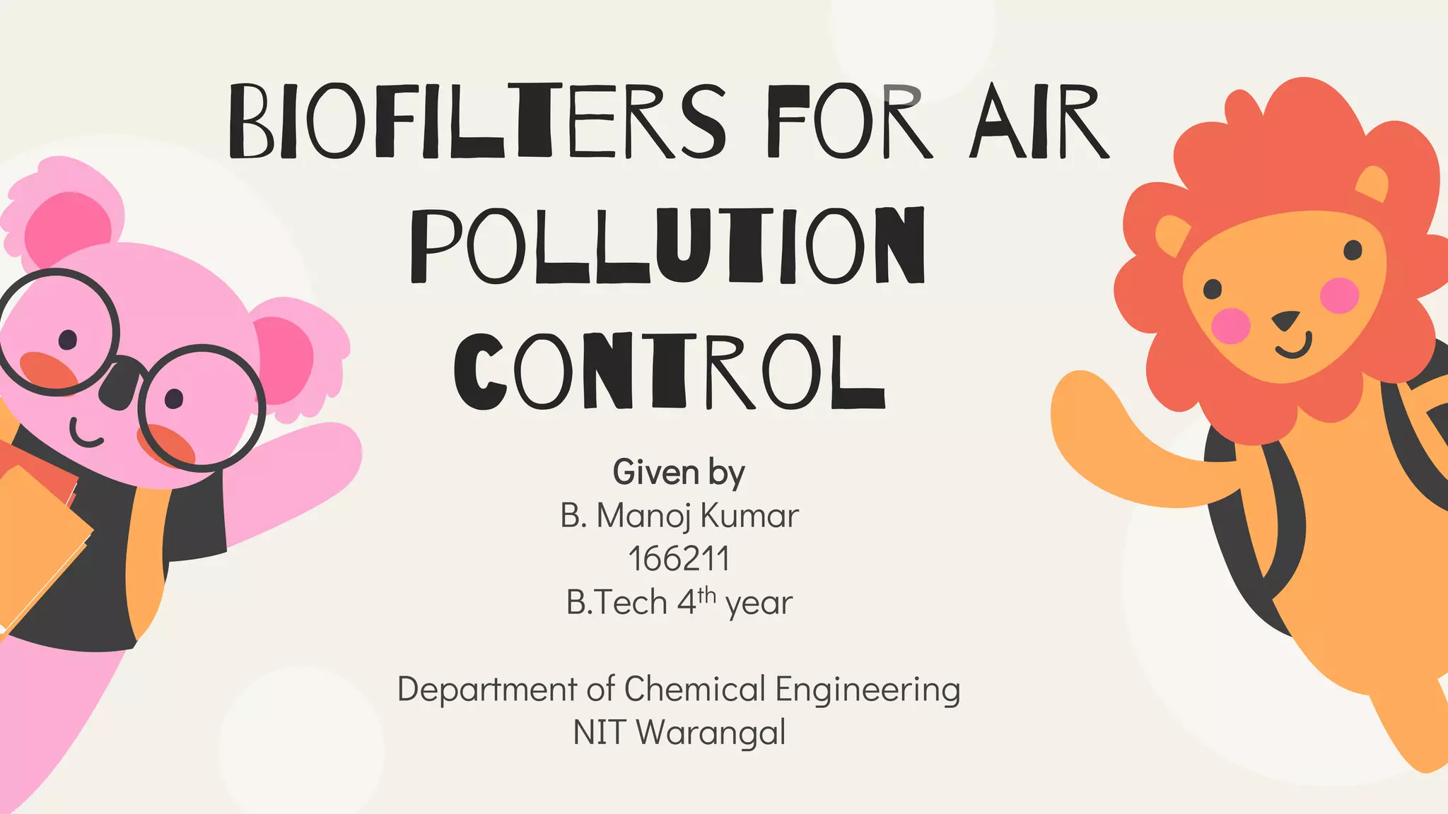 Biofilters for air pollution control | PPTX