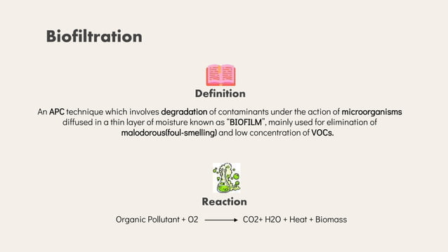 Biofilters for air pollution control | PPTX | Indoor Environmental ...