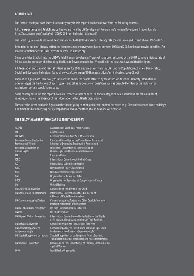 AMNESTY INTERNATIONAL REPORT 2009 | PDF