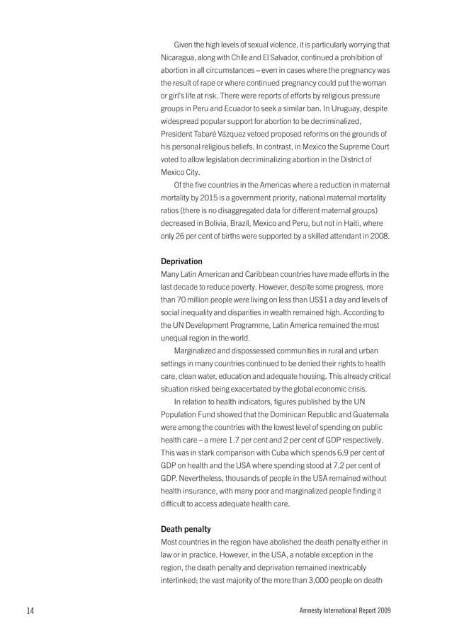 AMNESTY INTERNATIONAL REPORT 2009 | PDF