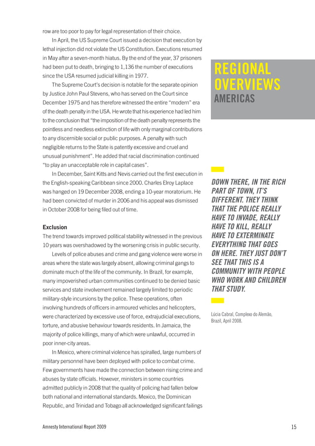 AMNESTY INTERNATIONAL REPORT 2009 | PDF