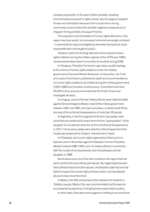 AMNESTY INTERNATIONAL REPORT 2009 | PDF