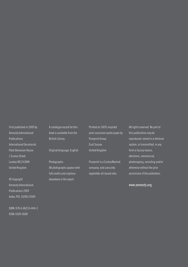AMNESTY INTERNATIONAL REPORT 2009 | PDF