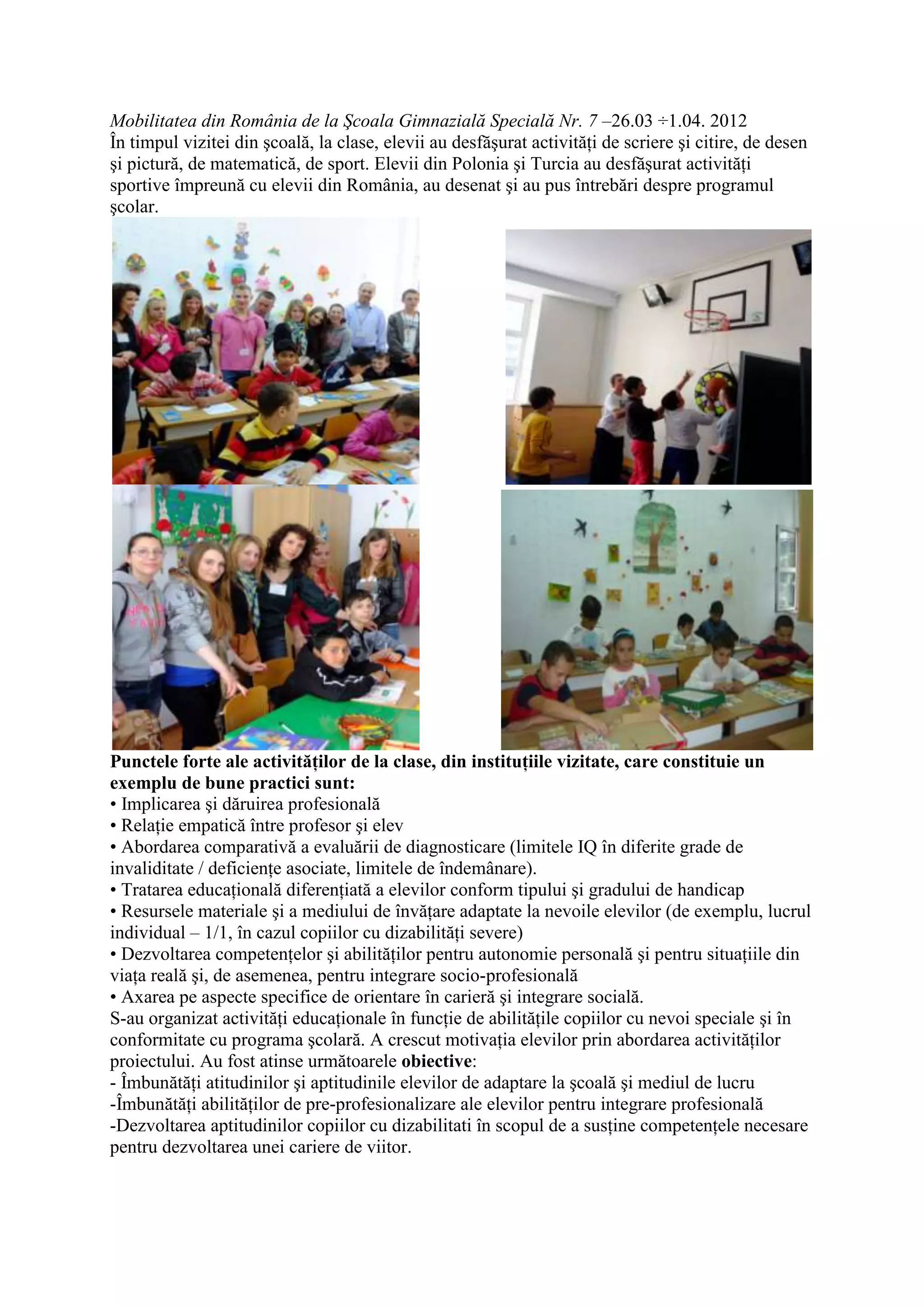 Articol "Bune practici in activitatea cu elevii cu nevoi speciale" | DOCX