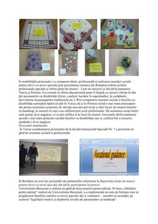 Articol "Bune practici in activitatea cu elevii cu nevoi speciale" | DOCX