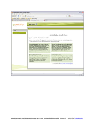 Manual de instalacion pentaho | PDF