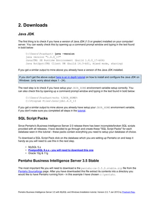 Manual de instalacion pentaho | PDF