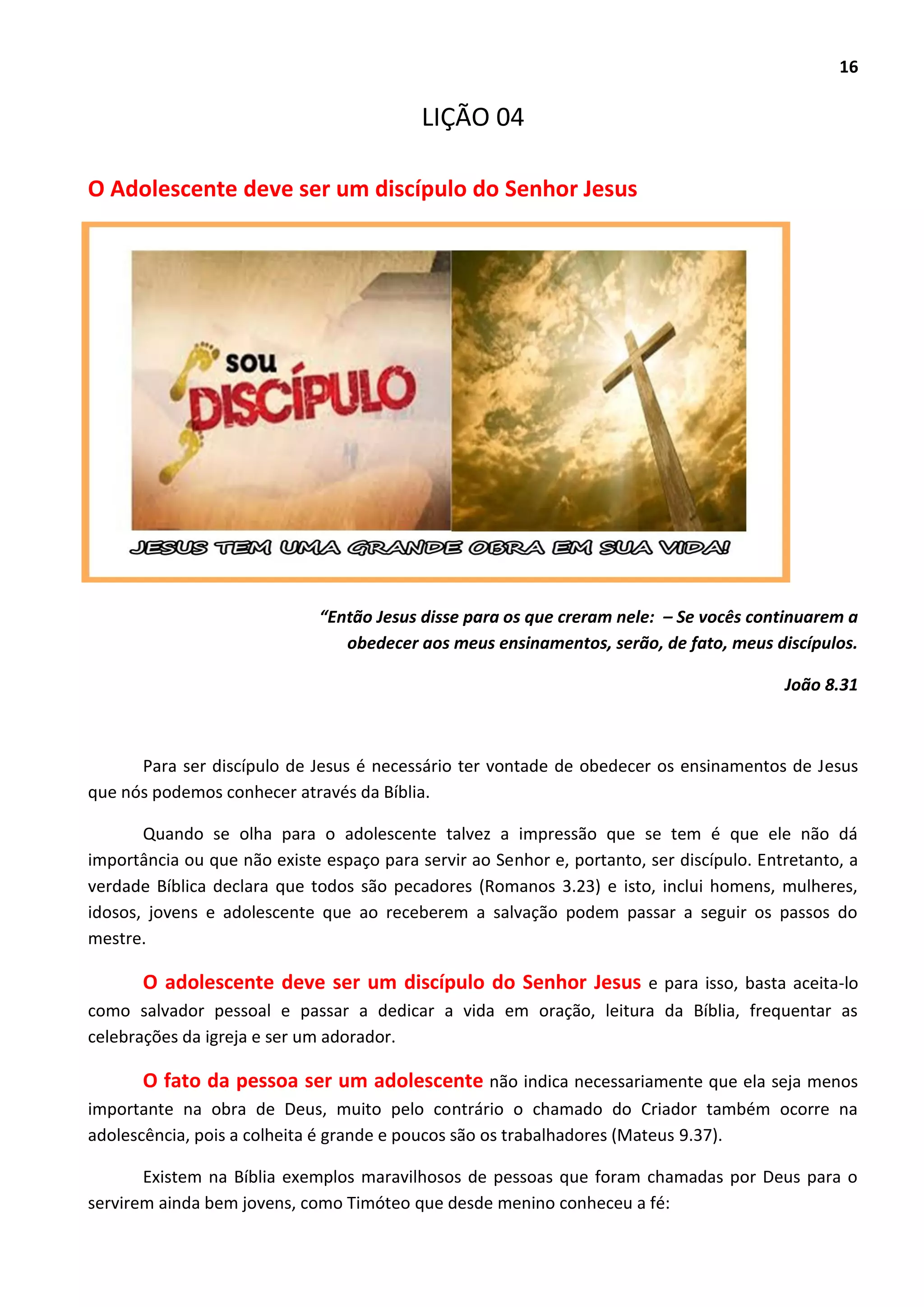 Manual. discipulado para adolescentes | PDF