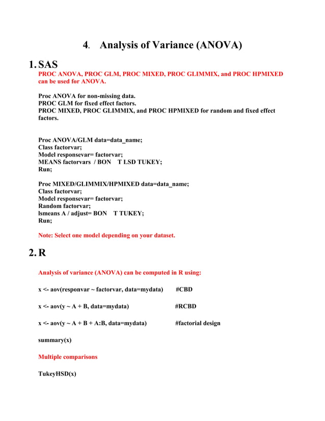 SAS and R Code for Basic Statistics | PDF | Technology & Computing