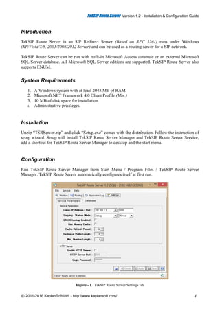 TekSIP Route Server Manual | PDF