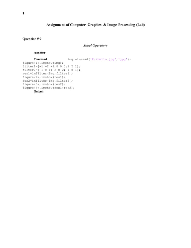 Manual of image processing lab | DOCX