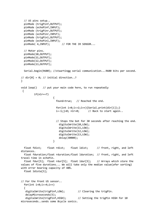 Maze Solver Robot Using Arduino Pdf