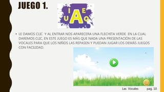 Manual del juego "las vocales" | PPTX