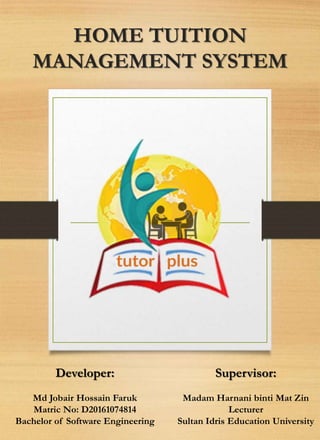 Development of HTMS: Home Tuition Management System | PDF