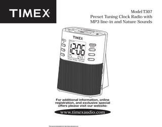 Manual de radio reloj marca timex modelo T 307 .pdf