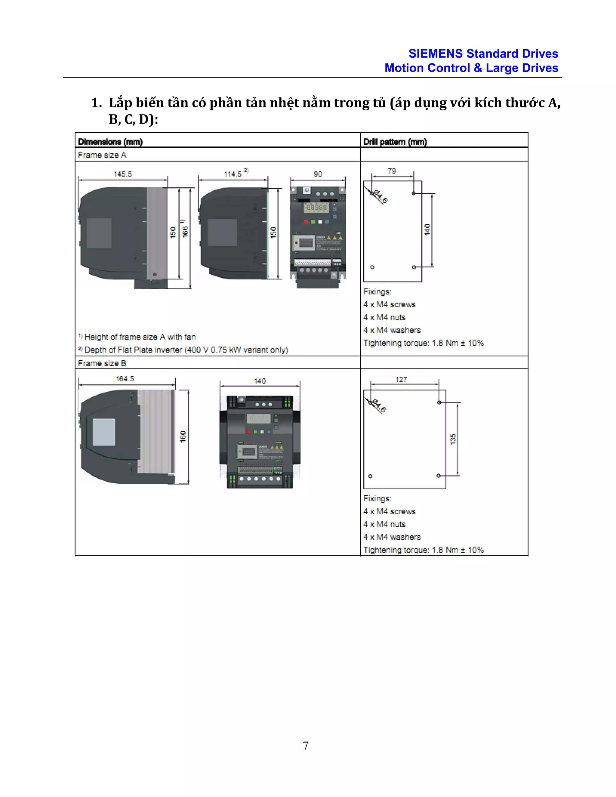 Tài liệu biến tần Siemens Sinamic V20 - Hướng dẫn sử dụng bằng Tiếng ...